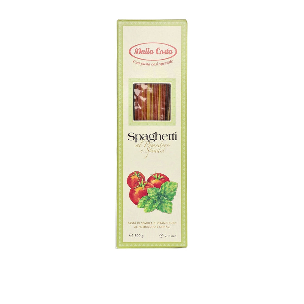 Tricolor Spaghetti with Tomato and Spinach – Pasta Dalla Costa