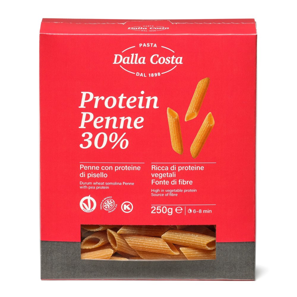 Protein Pasta Penne 30% Pea Protein – Pasta Dalla Costa