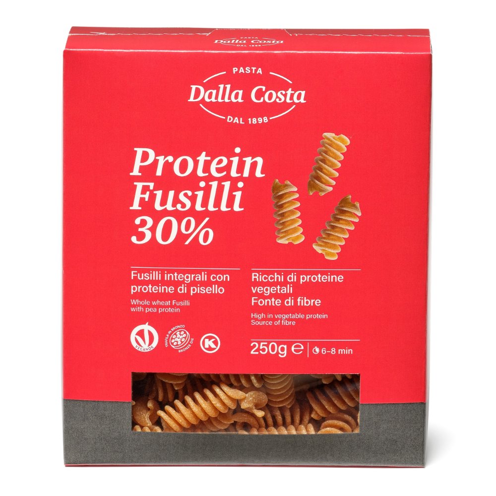Protein Pasta Fusilli 30% Pea Protein – Pasta Dalla Costa