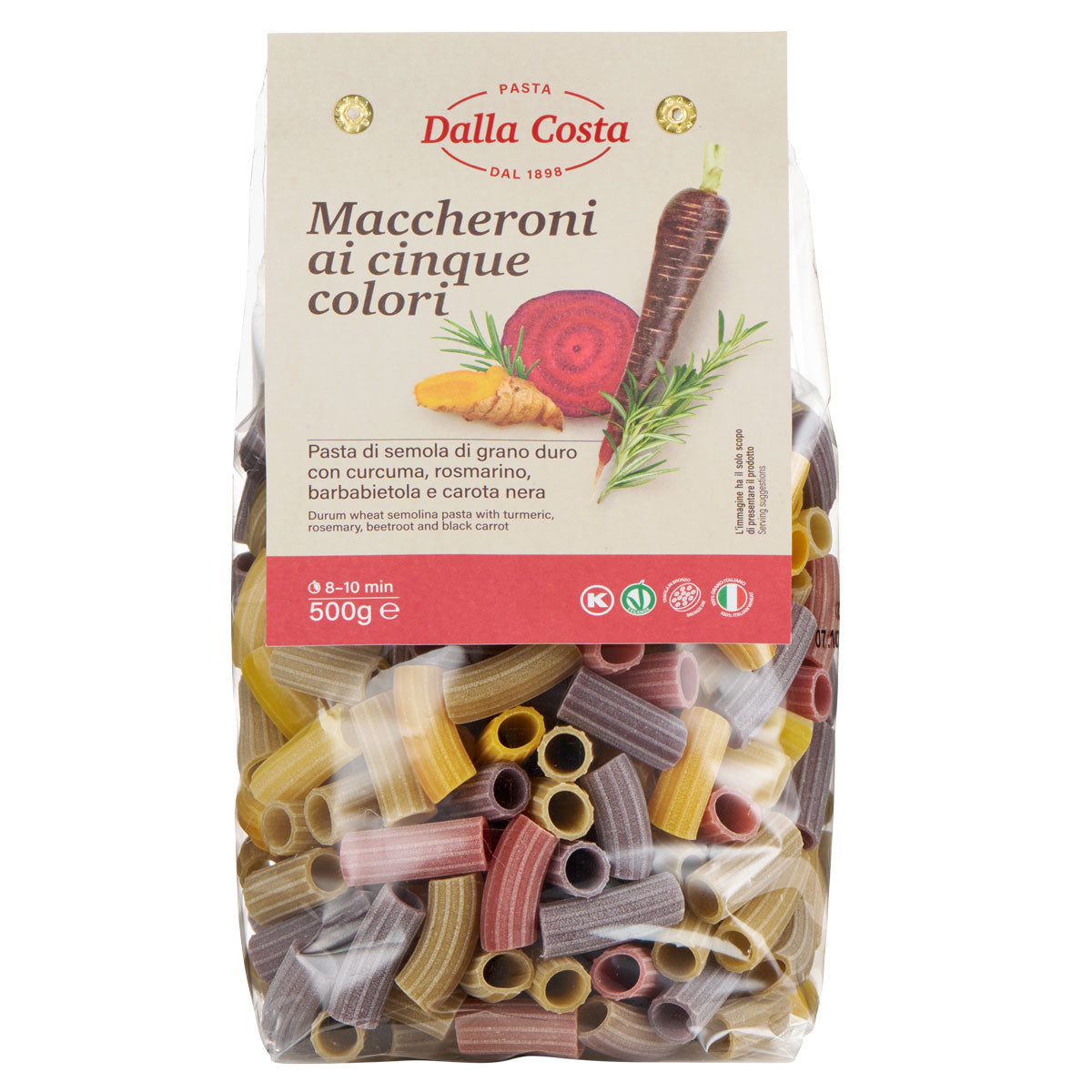 Maccheroni 5 Colori Con Curcuma, Rosmarino, Barbabietola E Carota Nera ...